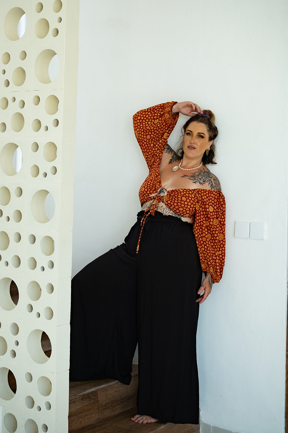 Chantelle Palazzo Pants in Black by Jinx the Label